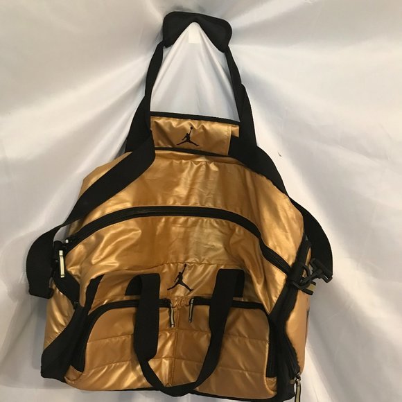 Jordan | Bags | Jordan Jumpman Goldblack Activewear Athletic Sport Cut ...